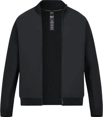HUGO BOSS Herren Sweatjacke schwarz unifarben