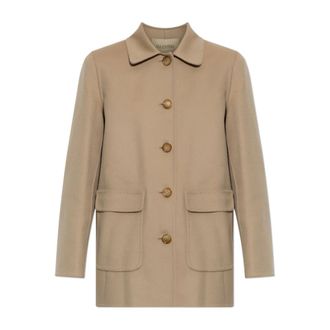 Valentino Garavani Femme, Manteaux, Beige, Taille: 36 FR Veste en laine avec poches
