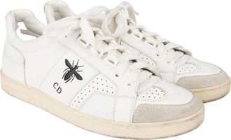 Dior Low-Top Sneaker - Christian Dior White Leather Bee Sneaker (35) - Gr. ONE_SIZE - in Wei&szlig; - f&uuml;r Damen