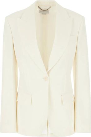 Stella McCartney Femme, Vestes, Beige, Taille: 40 FR Pocket Blazer Jacket