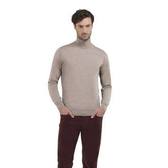 Moorer Homme, Pulls, Beige, Taille: M Pull &agrave; col roul&eacute; Todi