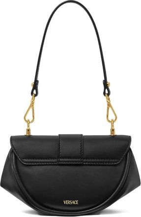 Versace Hobo Bags - Versace Virtus Small Semicircular Shoulder Bag In - Gr. unisize - in Schwarz - f&uuml;r Damen