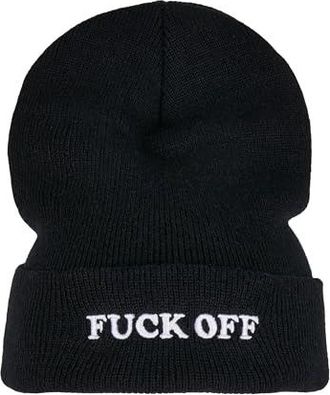 Mister Tee Unisex Fuck Off Beanie black/white, one size