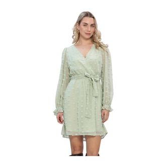 Y.A.S Dottie LS Wickelkleid - - Dresses - Damen - Gr&uuml;n - M
