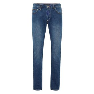 Philipp Plein Denim Super Straight Cut Hosen Hexagon - - Jeans - Herren - Blau - W30