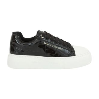 A|X Armani Exchange Schwarzer Sneaker 100% Polyester - - Shoes - Damen - Schwarzk - 40 EU
