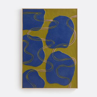 La Redoute Interieurs Toile Peinte Motif Abstrait 70 X 100 Cm Notton