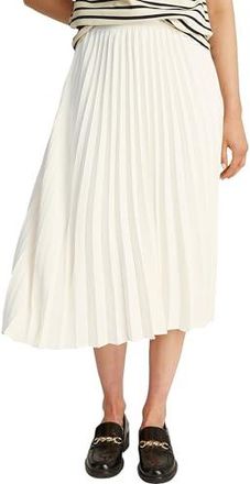 Tommy Hilfiger Jupe Femme Fluid Pleated Pull on Midi Pliss&eacute;e, Ivoire (Ivory Petal), 40