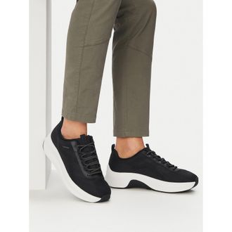 Calvin Klein Sneakers Calvin Klein Andrea - Chunky Ck Stripe Runner Trainers HM0HM02158 Schwarz