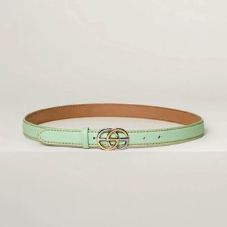 Reptiles House Gemini - Velvet python gürtel - Mint