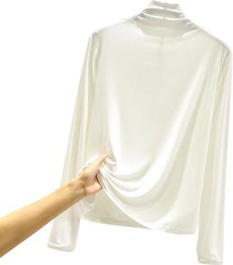 Generic sous Pull Femme Haut Thermique Femme sous Pull Thermique Femme Doux Glamour Top Thermique en Velours Allemand Seamless Uni &Eacute;pais Moulant Et Ultra Chau