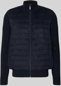 Bugatti Strickjacke mit Stehkragen und Steppn&auml;hten