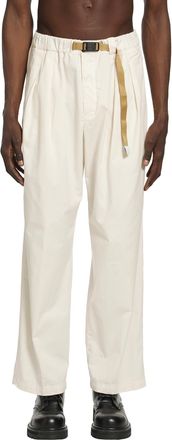 White Sand Belted Cotton Chinos