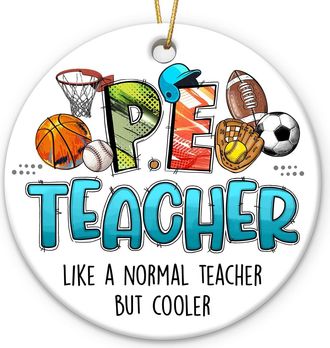Generic Weihnachtsbaum Ornament Sportlehrer Keramik Weihnachts Ornamente Christbaumschmuck Mit Seil