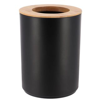 Tendance Abfalleimer pp mit Deckel Bambus 5l - schwarz Bambus