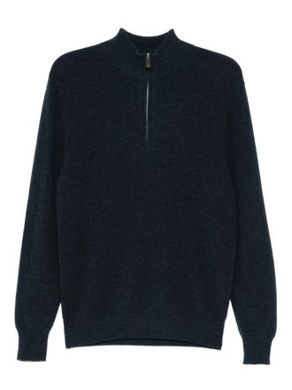 N.Peal pull en maille côtelé - Bleu