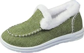 Generic Bottes chaudes pour femme, bottes dautomne et dhiver, couleur unie, chaussures de sport d&eacute;contract&eacute;es et &eacute;l&eacute;gantes pour femme, Vert, 37.5 EU