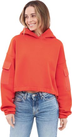 Johnny Urban Cropped Hoodie Damen & Herren Rot - Carly - Kurzer Kapuzenpullover mit Oversized Fit - Crop Pullover Sweatshirt mit Kapuze Kurz - Oversize