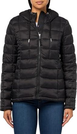 Tommy Hilfiger Zip Up Everyday Essential Long Sleeve Lightweight Jacket Manteau Alternatif en Duvet, Black, L Femme