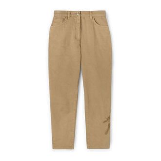 Motivi Chino-Hose mit gesticktem Patch - - Trousers - Damen - Gr&uuml;n - XS