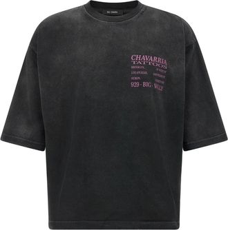 Willy Chavarria Homme, Tops, Noir, Taille: XS Buffalo Tee