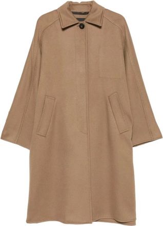 Max Mara Manteau chemise en cachemire - Femme - Manteaux - Brun - Taille: 32 FR
