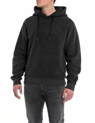 Replay Herren Hoodie mit Kapuze, Black 098 (Schwarz), S