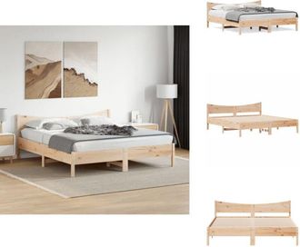 vidaXL Massivholzbett ohne Matratze 180x200 Kiefernholz - Holzbett - Kiefernholzbett - Doppelbett - Massives Holzbett - Bettgestell