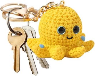 Generico Porte-cl&eacute;s poulpe pour enfants - Adorable porte-cl&eacute;s 3D pour sac en r&eacute;sine, joli porte-c&acirc;bles avec pendentif portefeuille pour cl&eacute;s de voiture, porte-