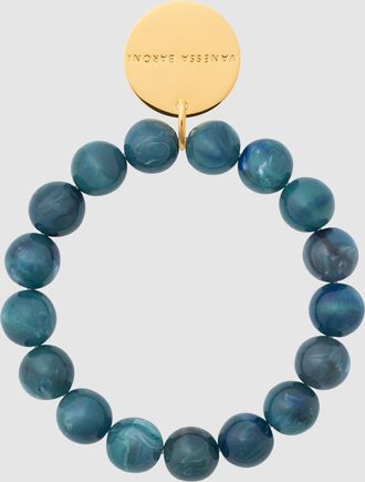Vanessa Baroni Bracelet Mini Beads Flex Teal Marble