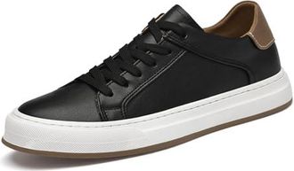 Generic Baskets tendance pour homme en cuir véritable rétro simple daffaires décontractées pour homme, Noir, 38 2/3 EU