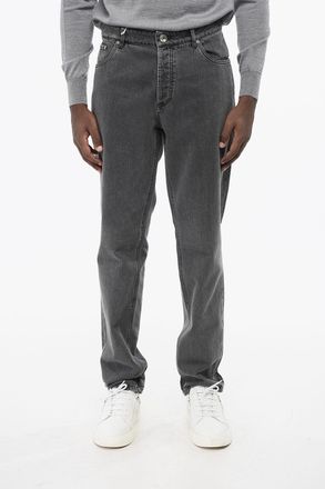 Brunello Cucinelli Slim-Fit Cotton Jeans with 16cm Belt Loops Brunello Cucinelli