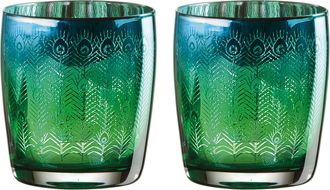 Artland Artland Pfau Glas, mehrfarbig, 8,5 x 8,5 x 9,5 cm