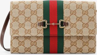 Gucci Gucci Horsebit Web GG fabric wallet - GUCCI - gender_Woman