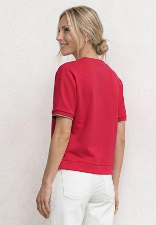 Street One Rundhalsshirt aus elastischem Materialmix