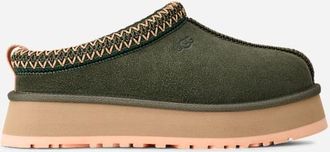 UGG Tazz II f&uuml;r Damen | Lammfell-Slipper auf in Woodland Green/Truffle Pink, Gr&ouml;&szlig;e Wildleder