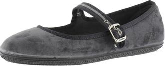 Victoria Ballerines Oda Velours & Passepoil Assorti & Boucle 104913 pour Femme Gris 38