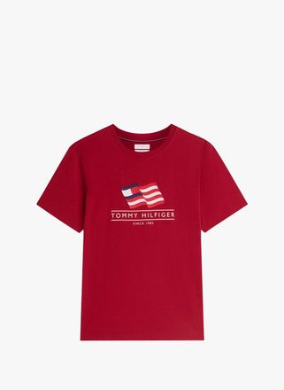Tommy Hilfiger T-shirt &agrave; motif drapeau et logo en coton