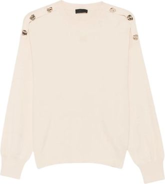 Liu Jo Rundhals-Strickware - - Knitwear - Damen - Beige - M