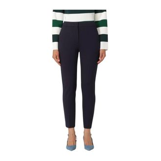 Max Mara Femme, Pantalons, Bleu, Taille: 46 FR Straight Leg Pantalons