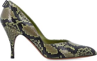 Miu Miu Hohe Schuhe - Python-Print Ayers Leather Pumps - Gr. 38 (EU) - in Braun - f&uuml;r Damen