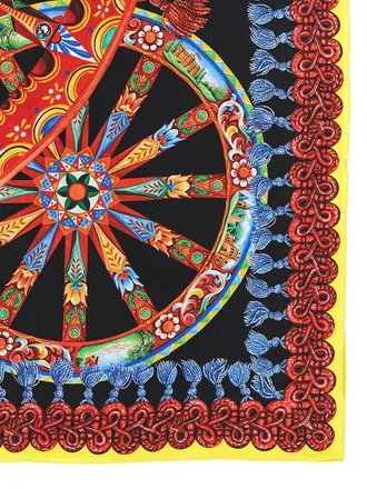 Dolce & Gabbana Womens Multicolor Silk Scarf
