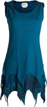 vishes Damen Elfentunika im Lagenlook mit Zipfeln I Größe 34/36 I Handgefertigte Tunika aus 100% Baumwolle I Bequem & modisch für Alltag & Freizeit I Nachhal