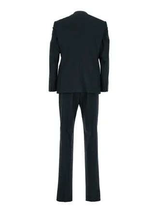 Emporio Armani Mens Grey Single-Breasted Wool Blend Suit Virgin Suits