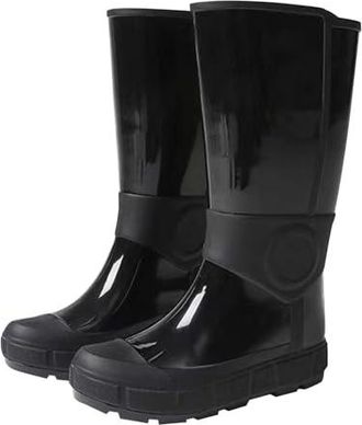 Generic ofeirhz Wellies Bottes en caoutchouc pour homme et femme - Bottes de pluie classiques sans couture - Imperméables - Faciles à nettoyer - À enfiler - P