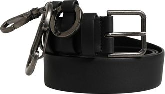 Dolce & Gabbana Homme, Accessoires, Noir, Taille: 100 CM Ceinture en cuir de veau