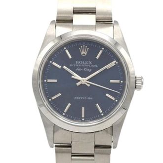 Rolex Air King automatique en acier inoxydable doccasion - Femme - Pre-owned - Bleu - Taille: ONE Size