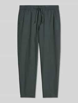 Marc O'Polo Relaxed Fit Hose aus Baumwolle-Leinen-Mix mit Tunnelzug Modell BELSBO