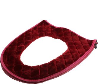 Angoily Wc Sitzbezug Warm Dickes Flanell Waschbar mit Rei&szlig;verschluss Universelle Toilettensitzabdeckung f&uuml;r Bad Senioren