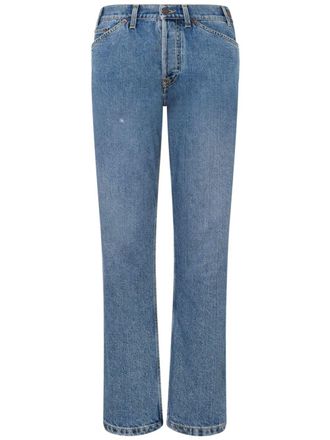 Moschino jean à patch logo - Bleu